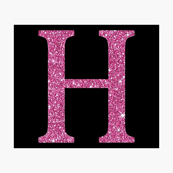 "Pink Glitter Letter H" Photographic Print for Sale by DevineDesignz ...