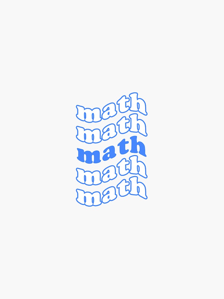 "Math School Subject" Sticker for Sale by elliecanhoto | Redbubble