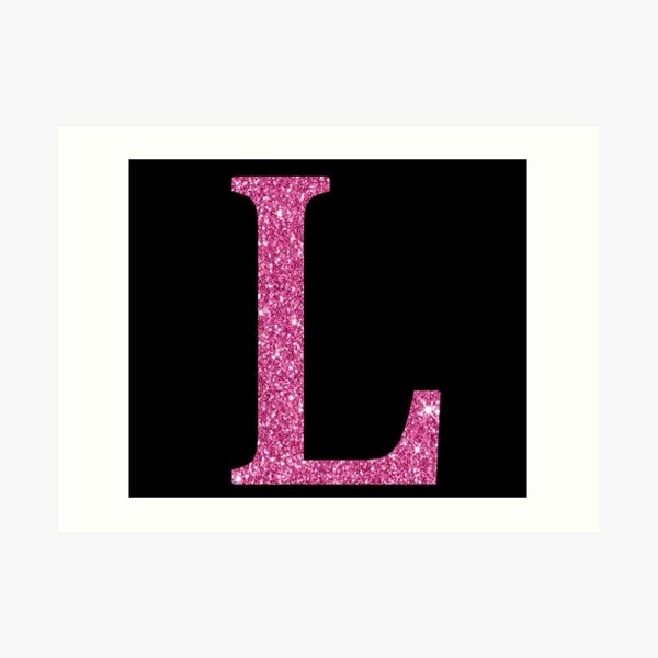"Pink Glitter Letter L" Art Print for Sale by DevineDesignz | Redbubble