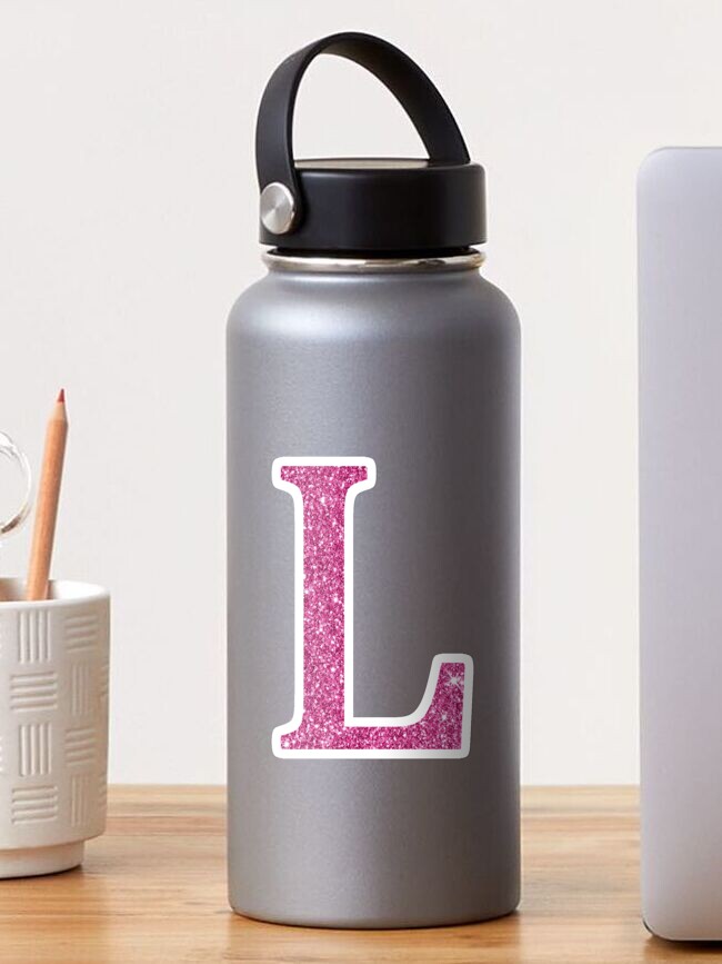 "Pink Glitter Letter L" Sticker for Sale by DevineDesignz | Redbubble