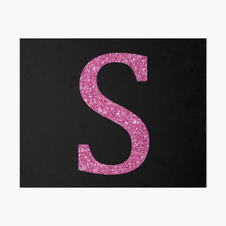"Pink Glitter Letter S" Art Board Print by DevineDesignz | Redbubble