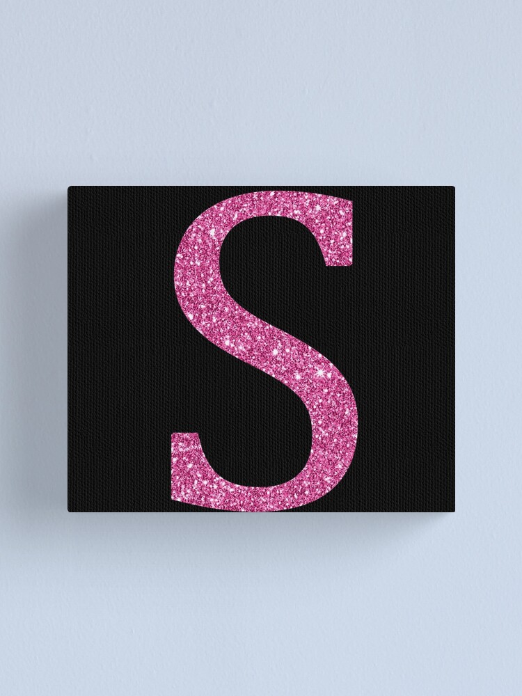 "Pink Glitter Letter S" Canvas Print by DevineDesignz | Redbubble