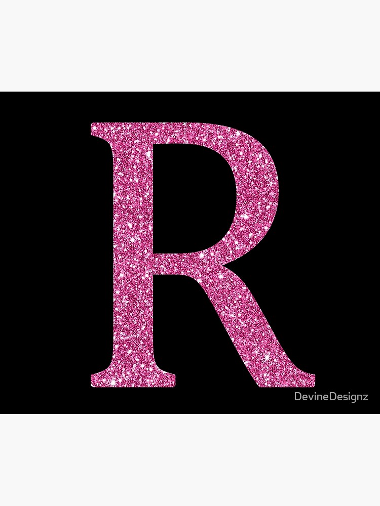 Colcha «Rosa brillo letra r» de DevineDesignz | Redbubble