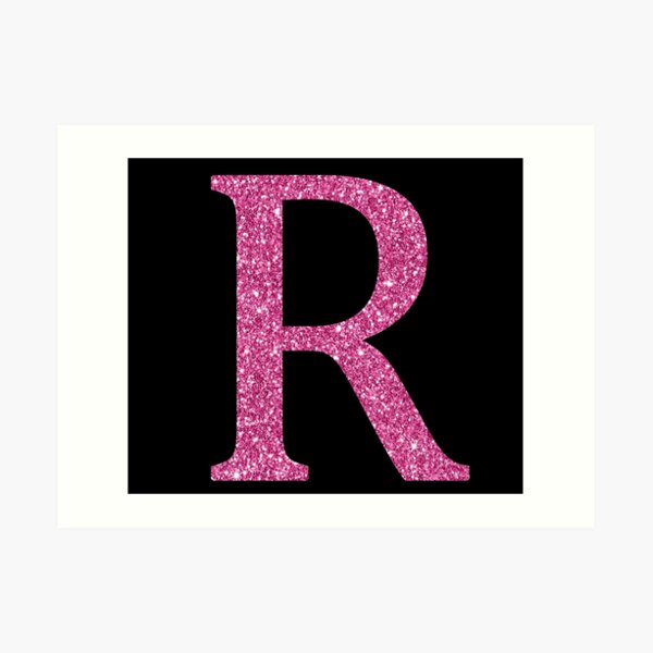 "Pink Glitter Letter R" Art Print by DevineDesignz | Redbubble