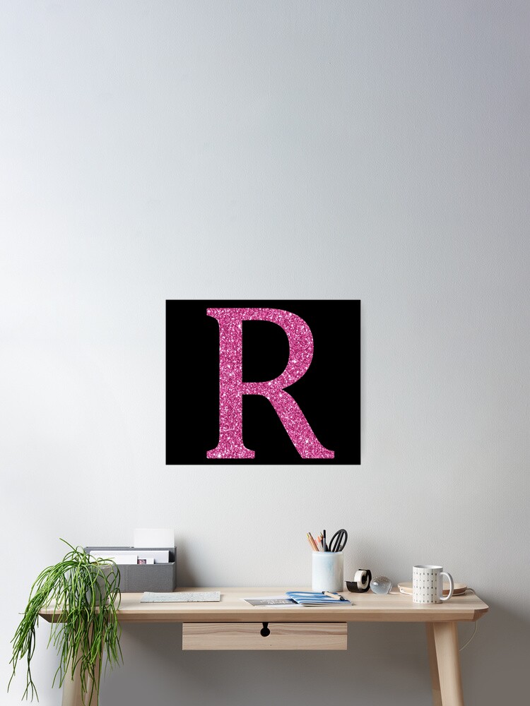"Pink Glitter Letter R" Poster for Sale by DevineDesignz | Redbubble