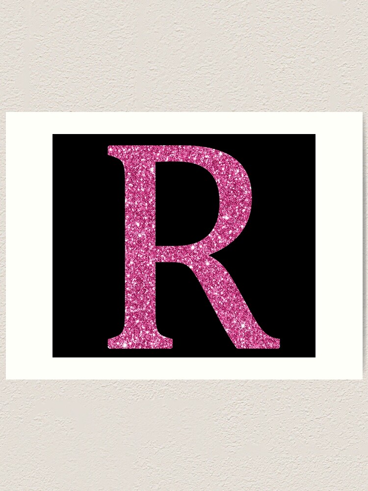"Pink Glitter Letter R" Art Print by DevineDesignz | Redbubble