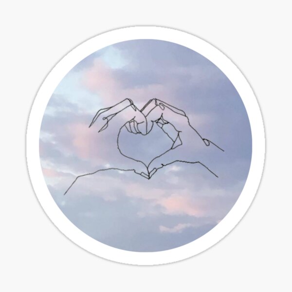 "hand heart" Sticker for Sale by mckenzieta | Redbubble
