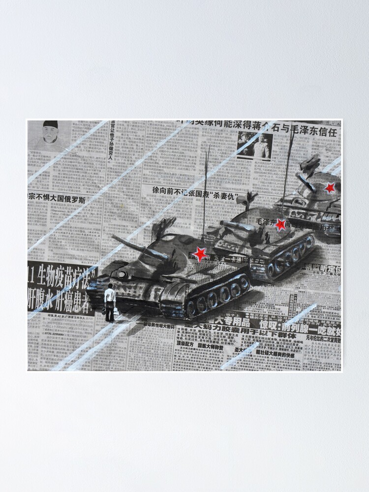 "Tank Man of Tiananmen" Poster for Sale by JamieNoelle | Redbubble