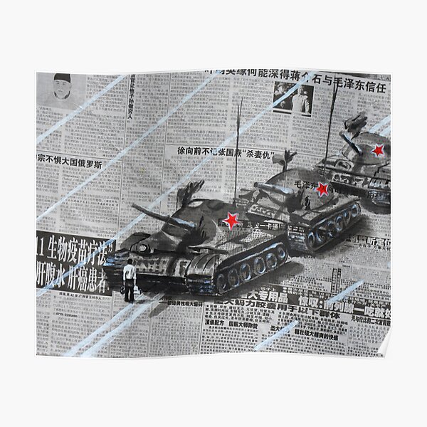 "Tank Man of Tiananmen" Poster for Sale by JamieNoelle | Redbubble