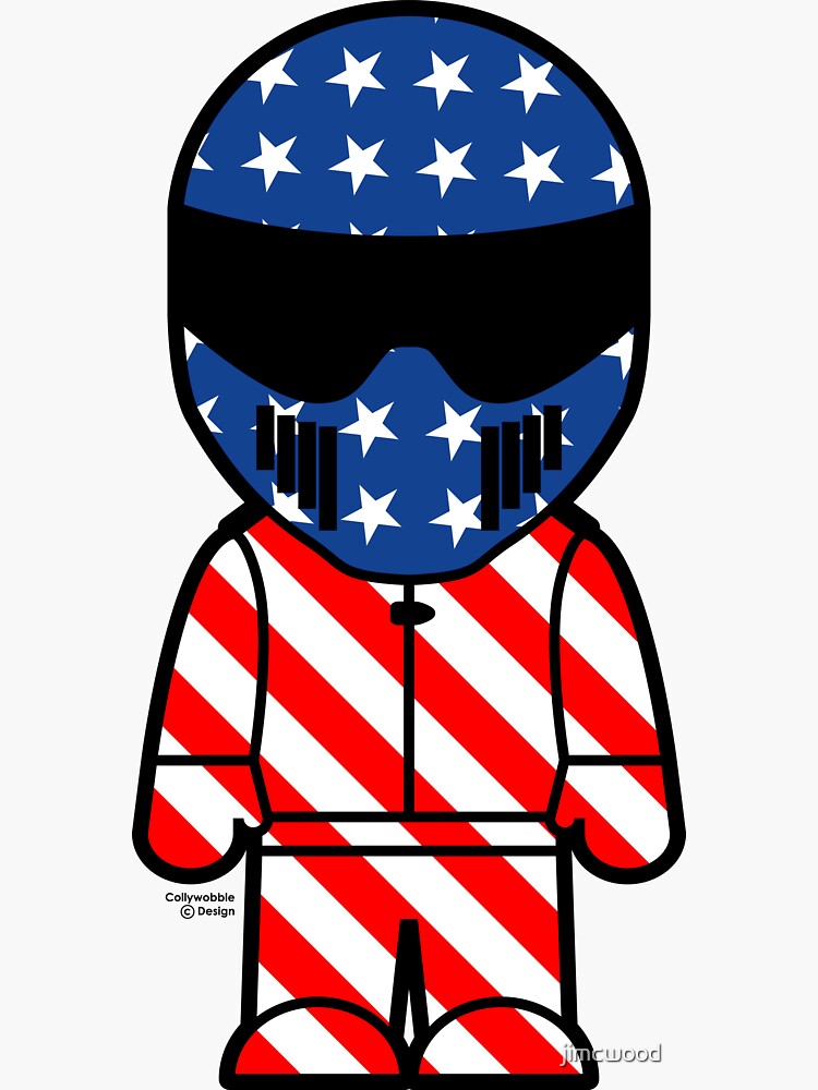 "The Stig - American Stig" Sticker for Sale by jimcwood | Redbubble