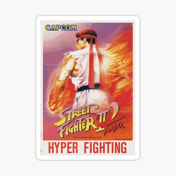 "Street Fighter II Turbo Ryu Hyper Fighting" Sticker for Sale by ...