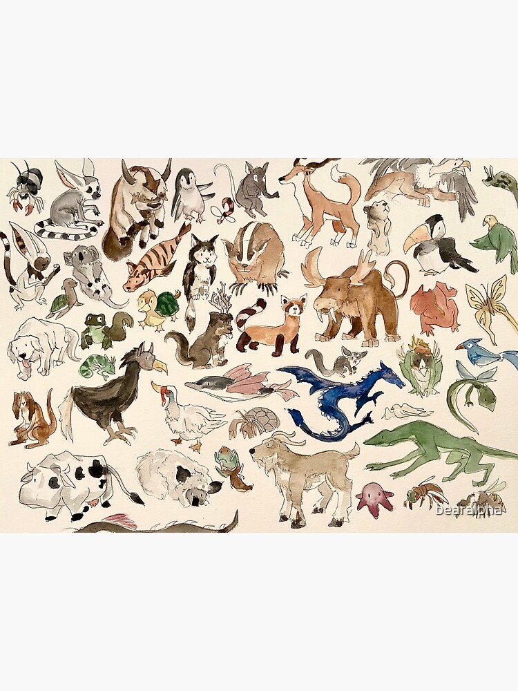 "Avatar animal character prints Avatar the Last Airbender, Watercolor ...