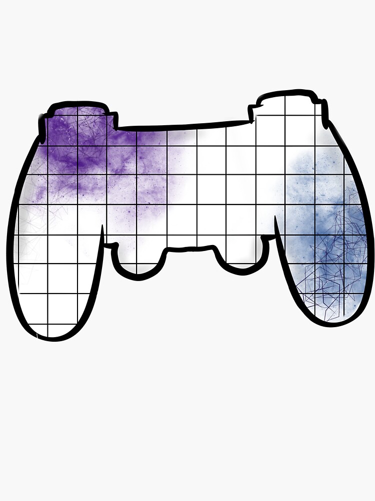 "Aesthetic Gaming Controller Sticker" Sticker for Sale by dragon-born ...