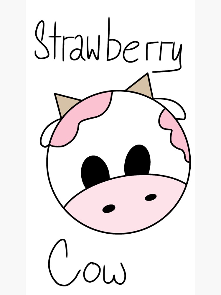 "Strawberry Cow" Sticker by peanutprez1979 | Redbubble