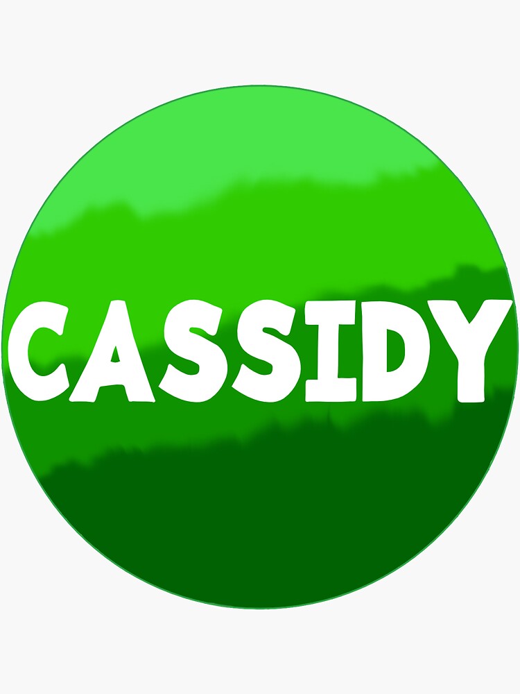 "Cassidy" Sticker for Sale by CosmosStickers | Redbubble