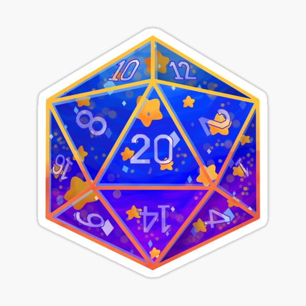 "D20 simple design" Sticker for Sale by shortcakeliz | Redbubble