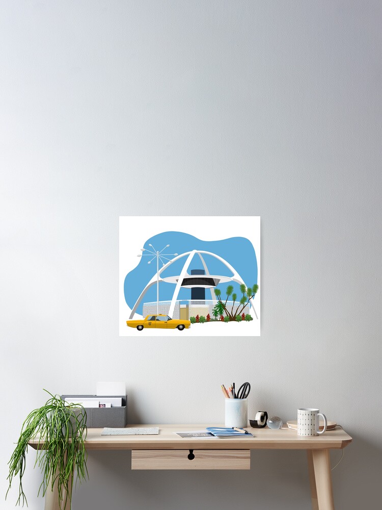 "LAX Theme Building Airport Googie " Poster for Sale by jenbucheli ...