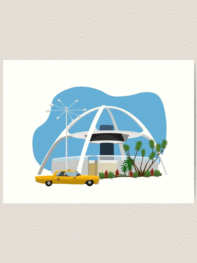 "LAX Theme Building Airport Googie " Art Print for Sale by jenbucheli ...