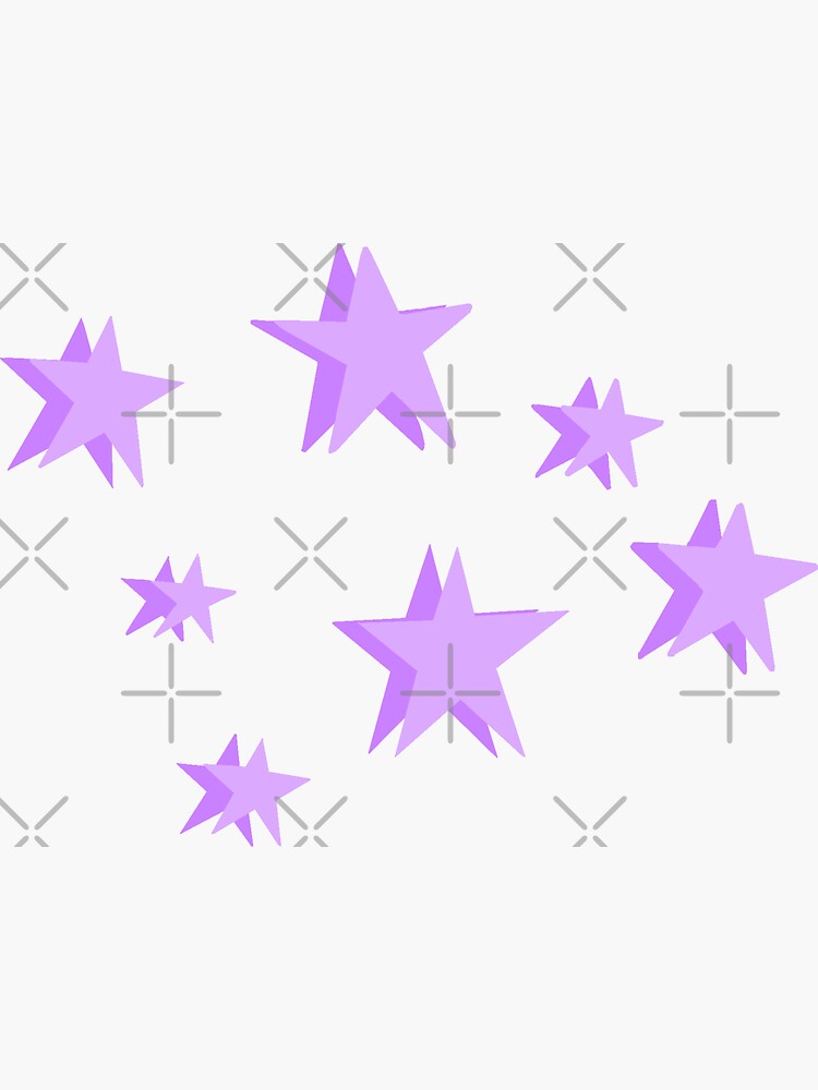 "purple star sticker pack " Sticker by Lilystoltz | Redbubble