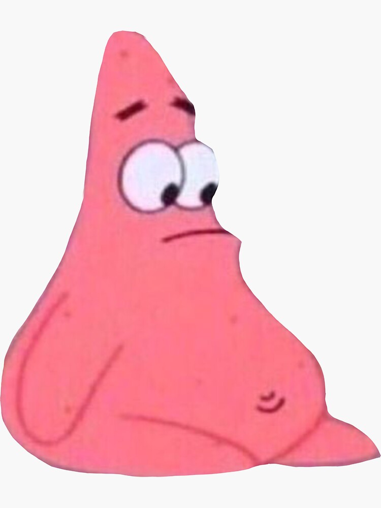 "Funny Sitting Patrick Star from Spongebob " Sticker by hippydoda ...