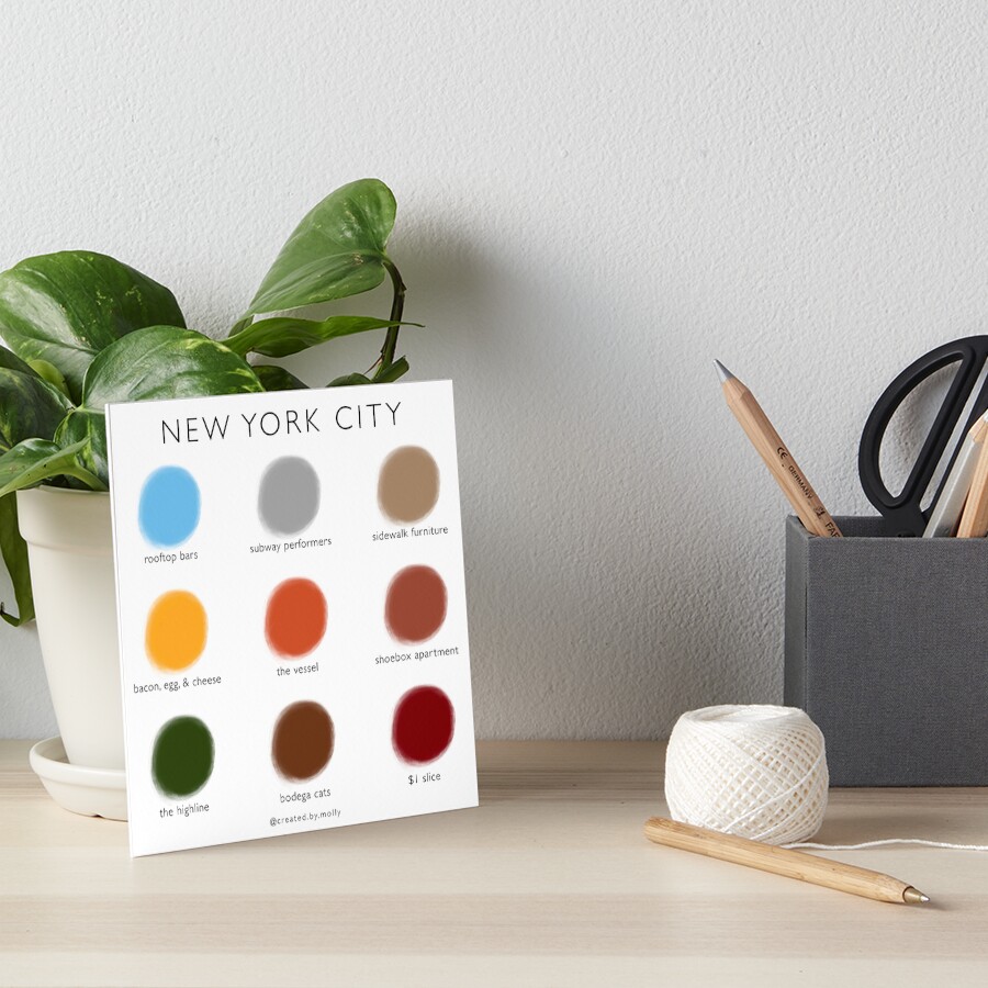 "New York City Color Palette" Poster for Sale by createdbymolly | Redbubble