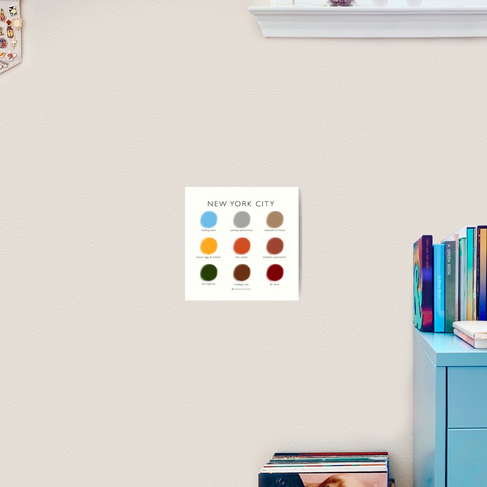"New York City Color Palette" Poster for Sale by createdbymolly | Redbubble