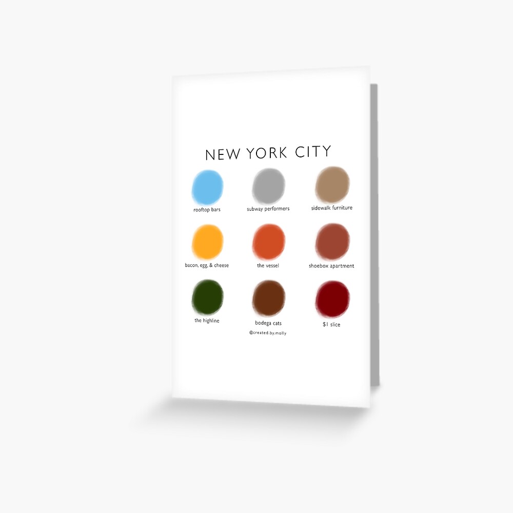 "New York City Color Palette" Poster for Sale by createdbymolly | Redbubble