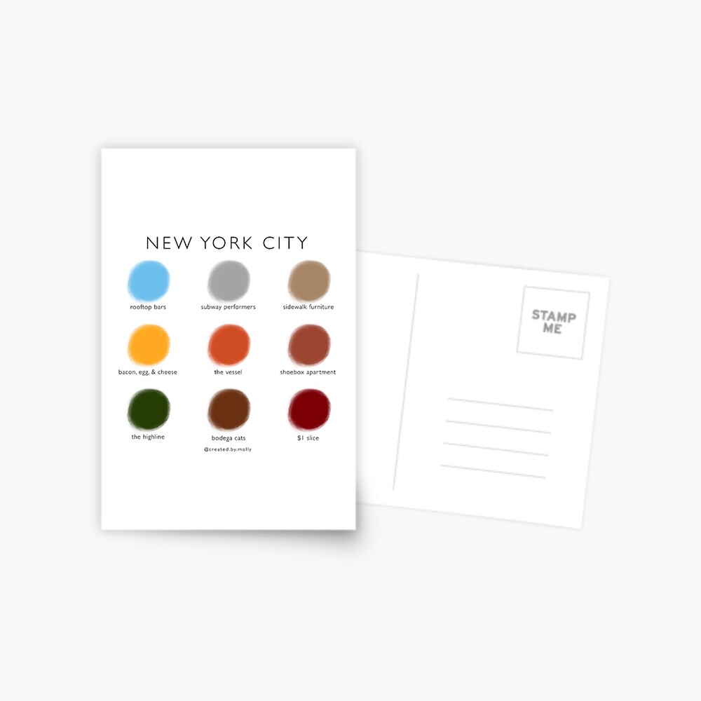 "New York City Color Palette" Poster for Sale by createdbymolly | Redbubble
