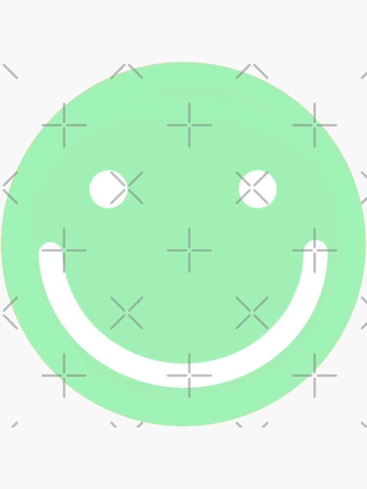 "Smiley Face - Green" Sticker by KaylinDesign | Redbubble