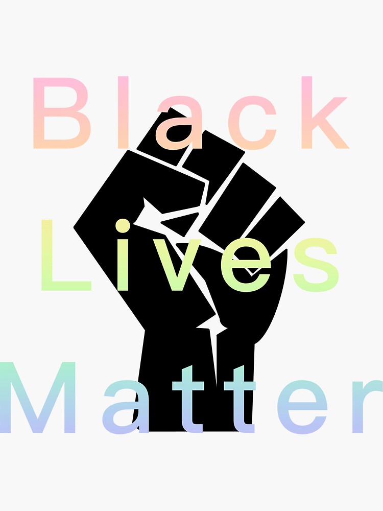 "Rainbow Pride BLM" Sticker for Sale by UmmActuallyJP | Redbubble