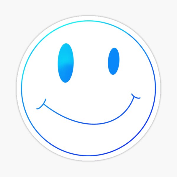"Blue Smiley Face" Sticker by sabbi19 | Redbubble