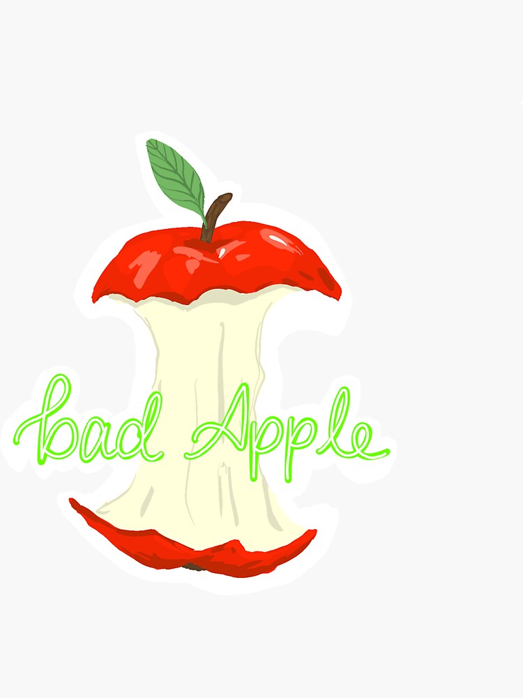 "Bad apple" Sticker for Sale by HMacFarl | Redbubble
