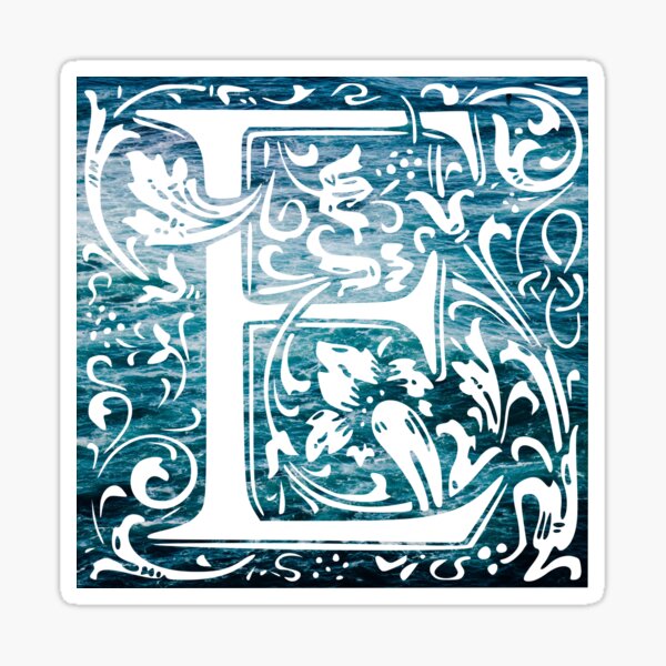 "The Letter E Ocean Waves " Sticker for Sale by yacine12353 | Redbubble