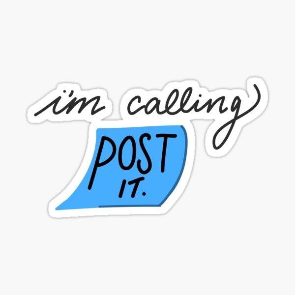 "I’m Calling Post It Quote" Sticker for Sale by shivanim | Redbubble