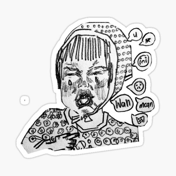 "sad baby" Sticker by gohan-bubbles | Redbubble