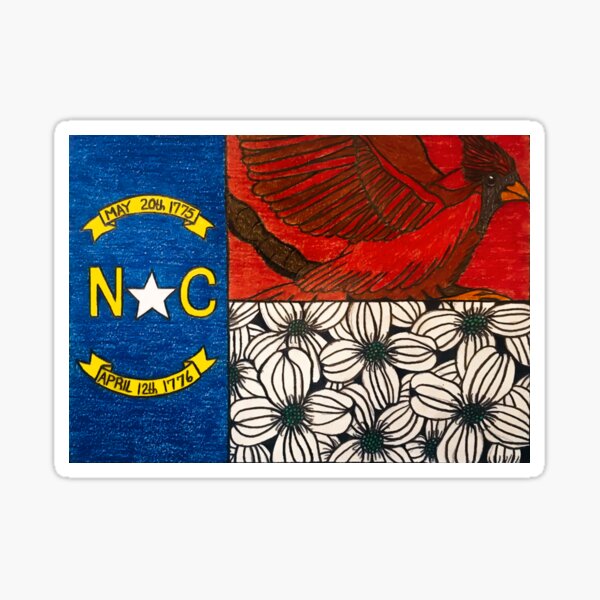 "North Carolina Flag" Sticker for Sale by alrightart | Redbubble
