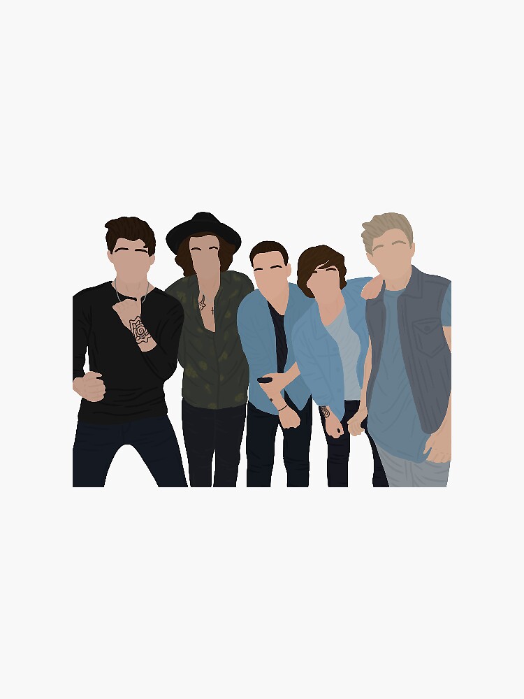 "One Direction! Sticker" Sticker for Sale by haleynicole11 | Redbubble