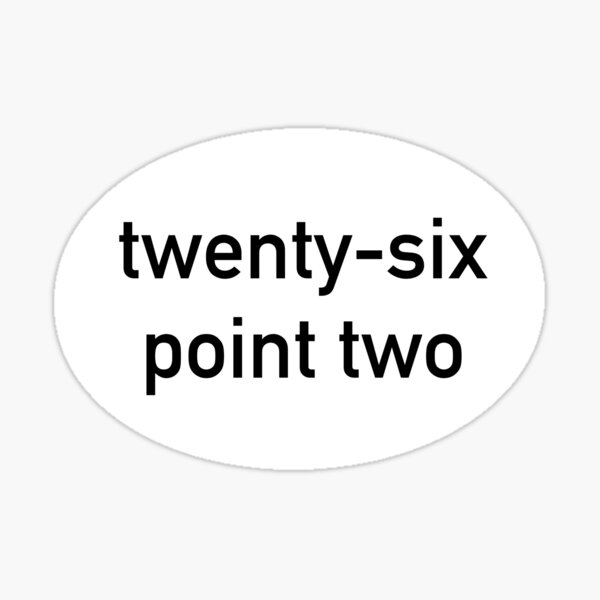 "twenty-six point two" Sticker for Sale by agerlach11 | Redbubble