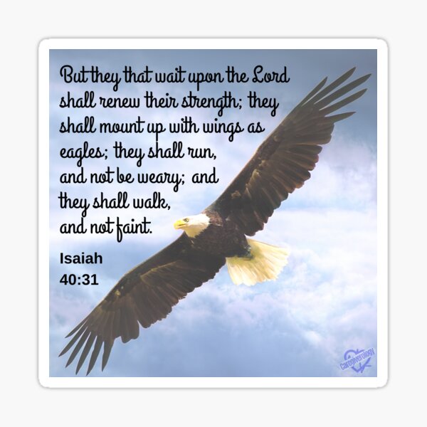 "Isaiah 40:31" Sticker for Sale by Caregiverology | Redbubble