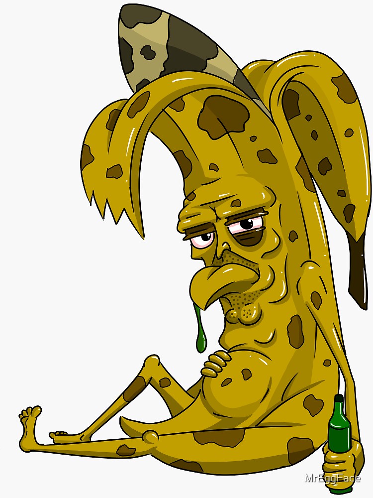 "Bad Banana" Sticker for Sale by MrEggFace | Redbubble