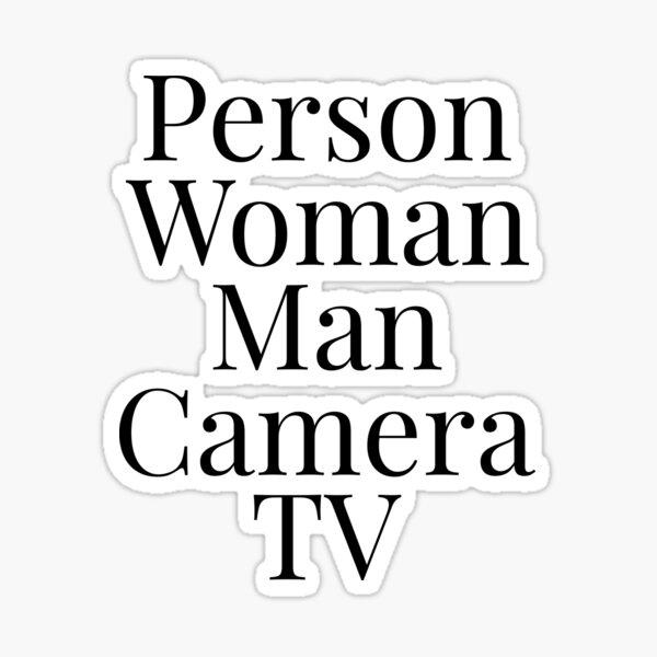 "Person, Woman, Man, Camera, TV" Sticker for Sale by LightPopArt ...