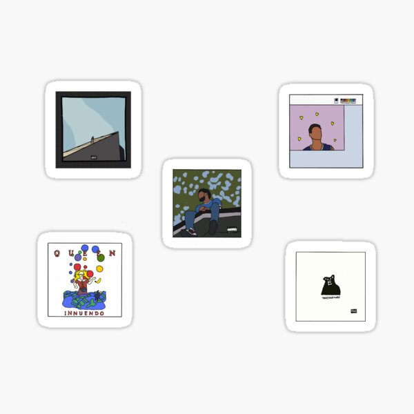 "Album sticker pack" Sticker for Sale by lianneee | Redbubble