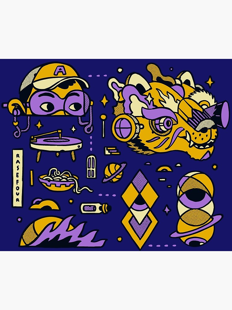 "Purple Wolf Pack" Art Print for Sale by rasefourstore | Redbubble