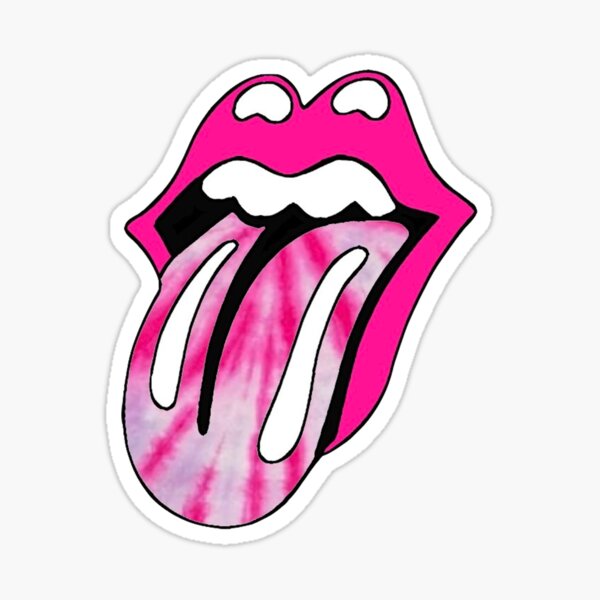 "PINK TIE DYE TONGUE" Sticker for Sale by ava-olivia | Redbubble