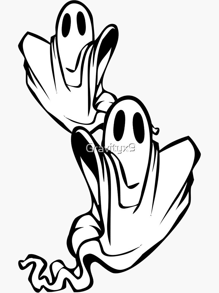 "Friendly Ghosts" Sticker by Gravityx9 | Redbubble