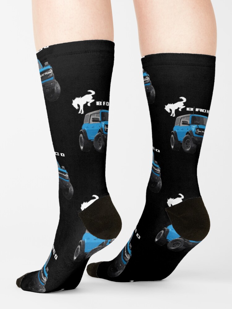 "Ford Bronco USA Wildtrack Velocity Blue" Socks by cowtownCOWBOY ...