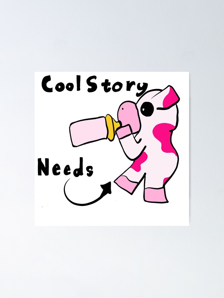 "Strawberry Cow Cartoon Meme" Poster by Hungrydots | Redbubble