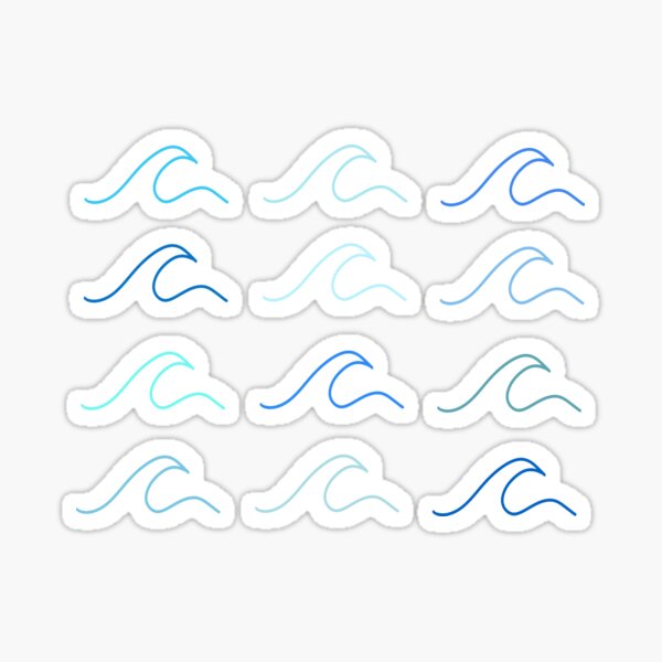 "Wave Sticker Pack" Sticker by Mayas-Stickers | Redbubble