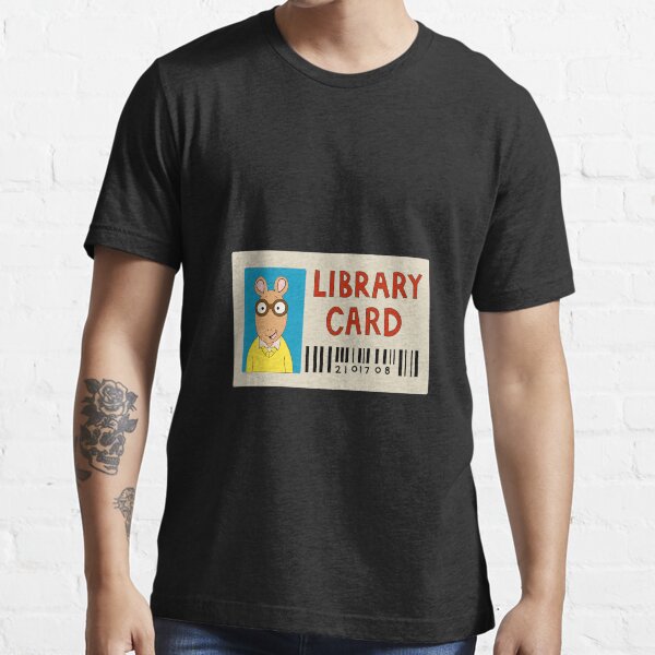 "Arthur Library Card" T-shirt for Sale by aclaggett | Redbubble ...