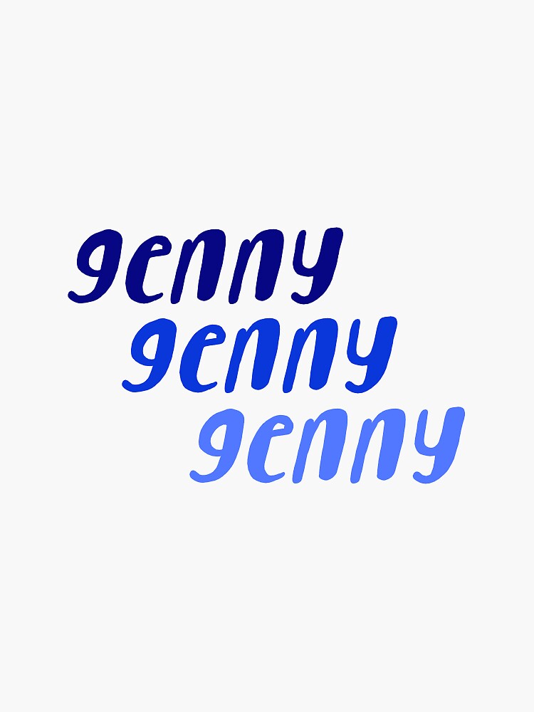 "tri color genny sticker" Sticker for Sale by a1exaj0hnson | Redbubble